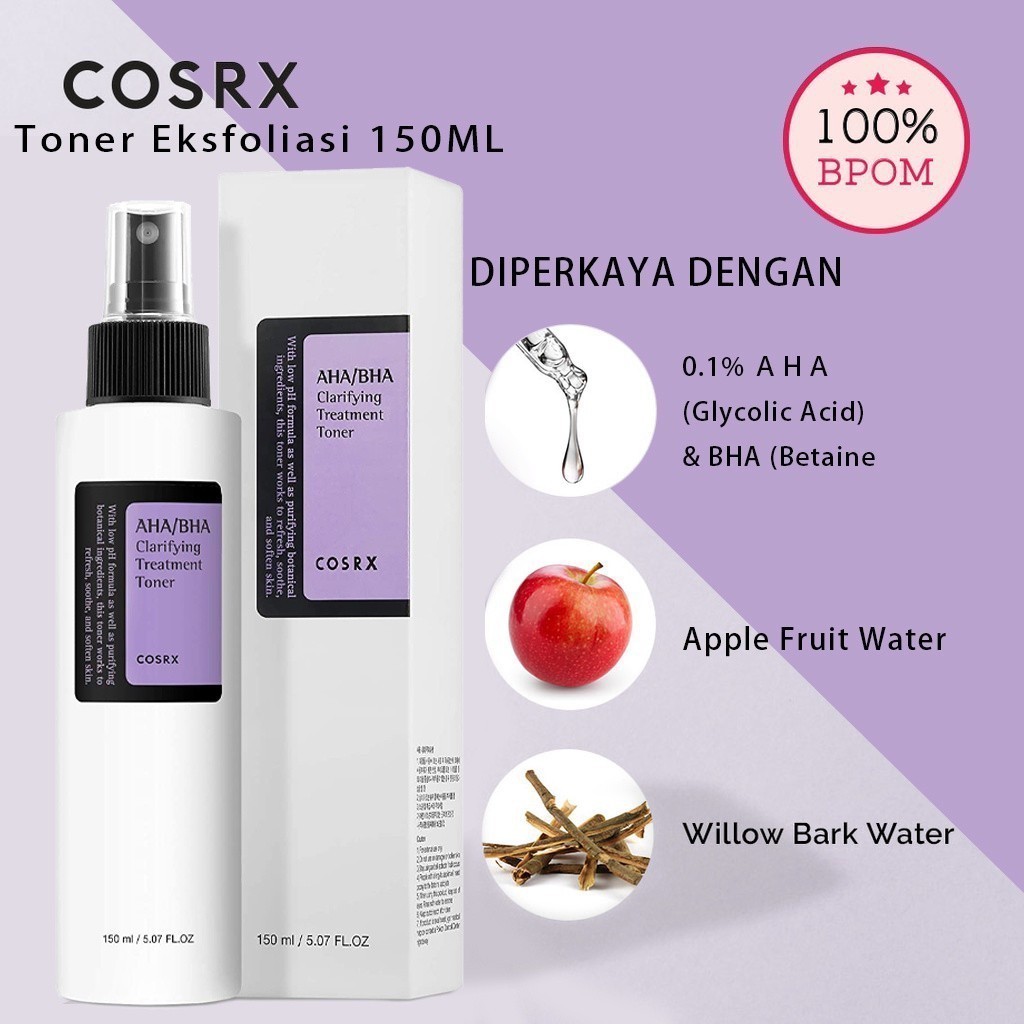 Jual [COD]COSRX AHA/BHA Clarifying Treatment Toner Full Size 150mL ...