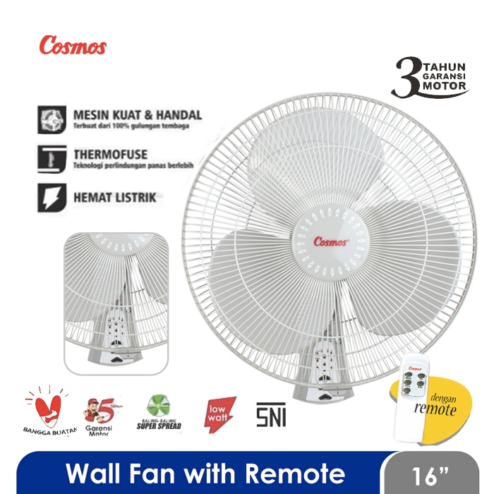 Jual COSMOS KIPAS ANGIN DINDING 16 INCH / WALL FAN COSMOS 16 WFG/WFO ...