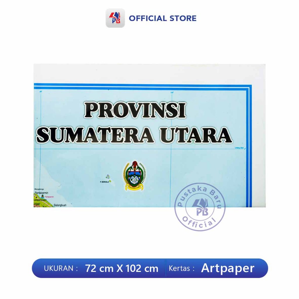 Jual Peta Provinsi Sumatera Utara / Peta Lipat Lembaran Provinsi ...