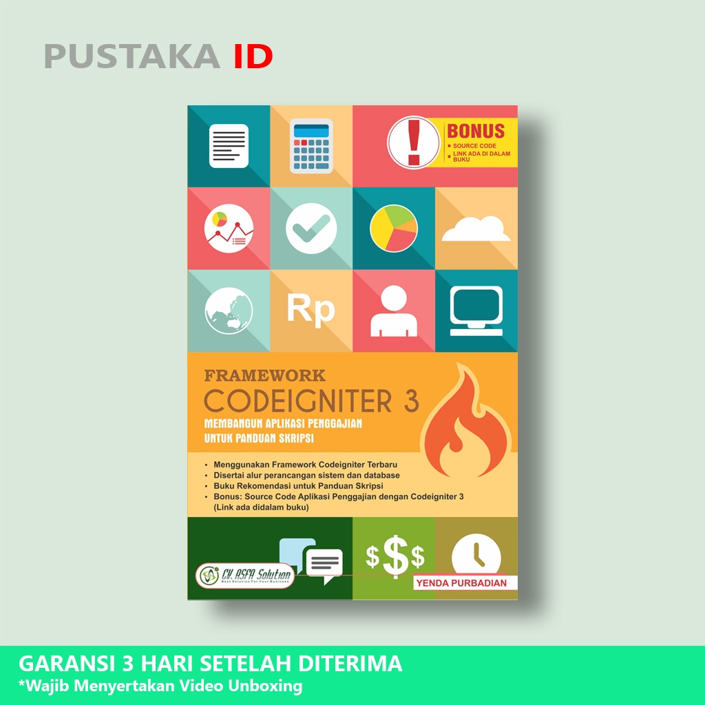 Jual Buku Framework Codeigniter 3 Membangun Aplikasi Penggajian untuk Panduan Skripsi - Original ...