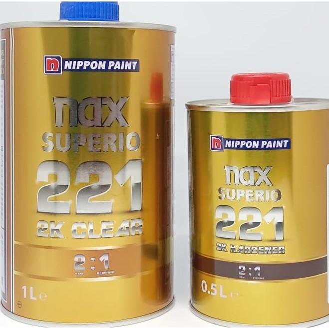 Jual Clear Nax Superio Nippon Paint 221 2K Clear 2:1 1,5 Liter / Set - 1,5 Liter Set | Shopee ...