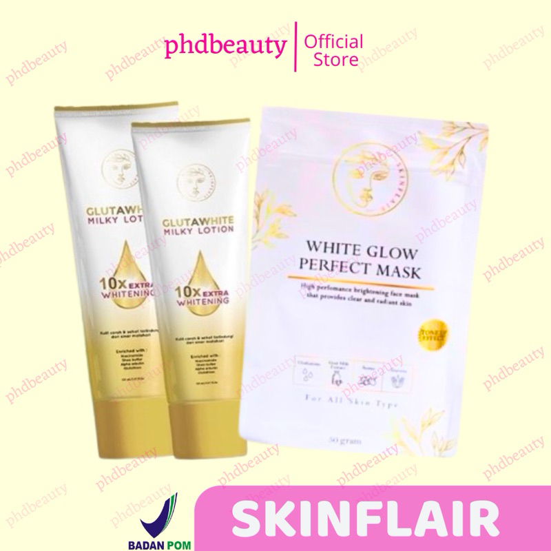 Jual BUY1GET1SPATULA‼️SKINFLAIR GLUTAWHITE MILKY LOTION SKINFLAIR ...