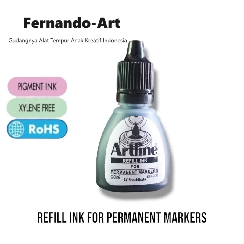Jual BN - Tinta refill Spidol Artline Permanent ESK-20R (PCS) Black ...