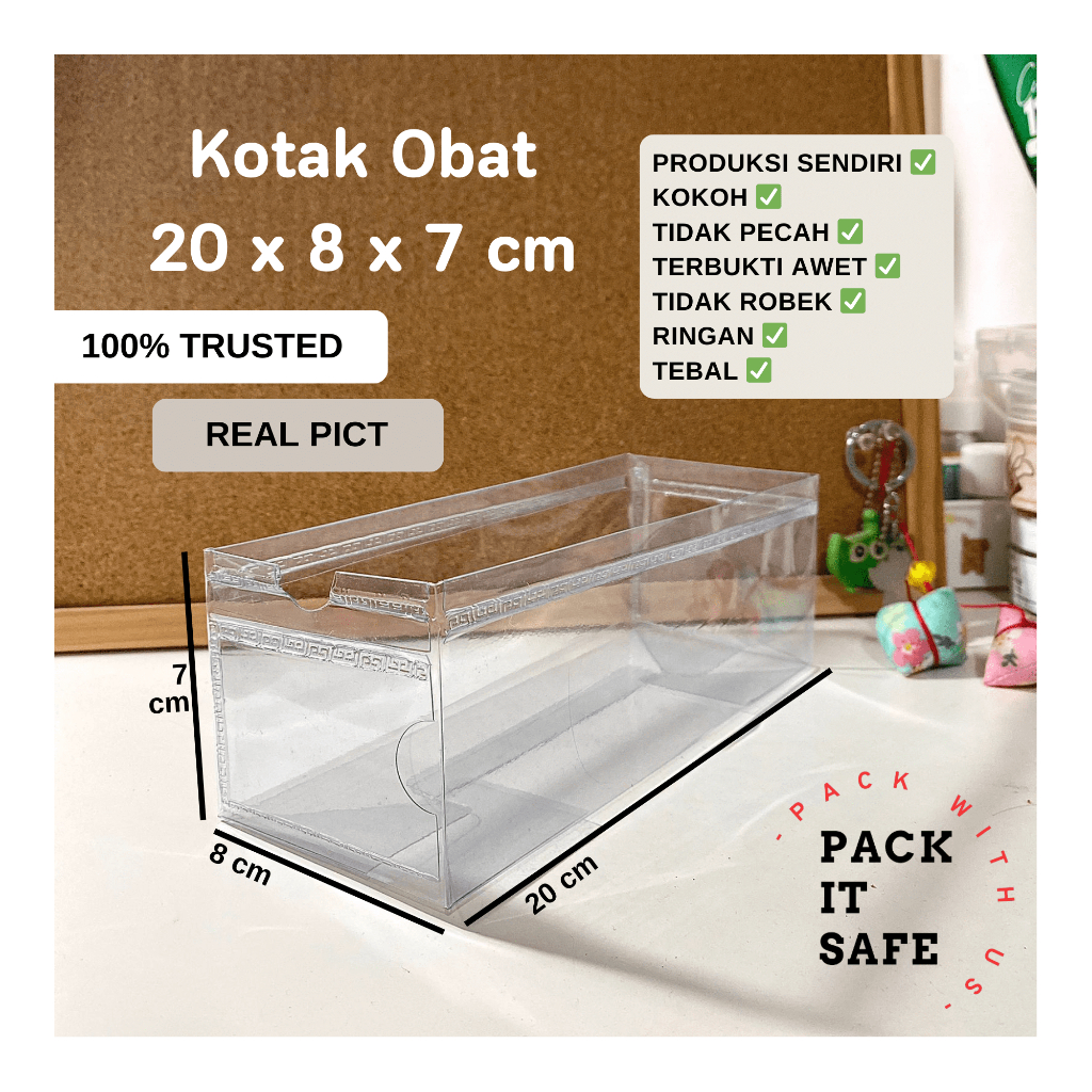 Jual [25 pcs] Kotak Obat Mika Apotek Ukuran 20 x 8 x 7 cm | Kotak Box ...