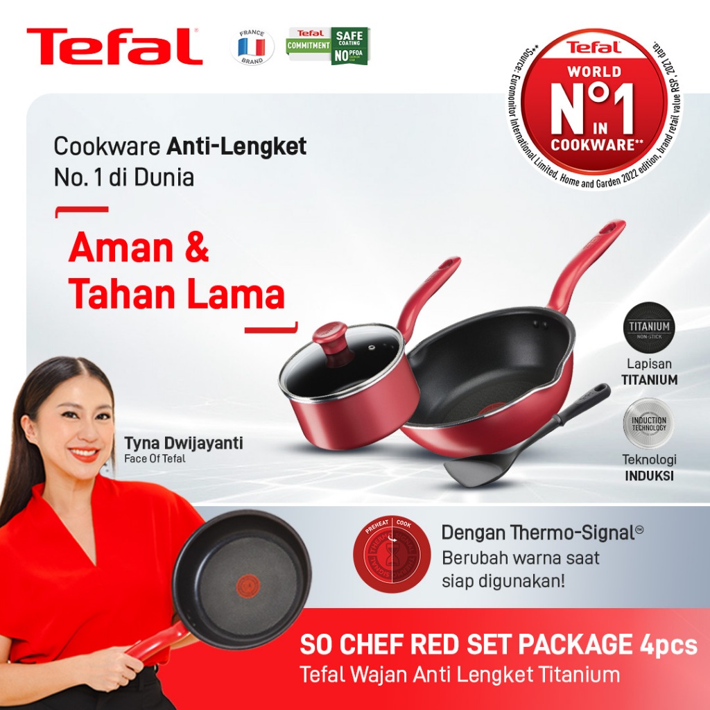 Jual Tefal So Chef Set Bundle Series - Wajan Induksi Anti Lengket Bisa ...