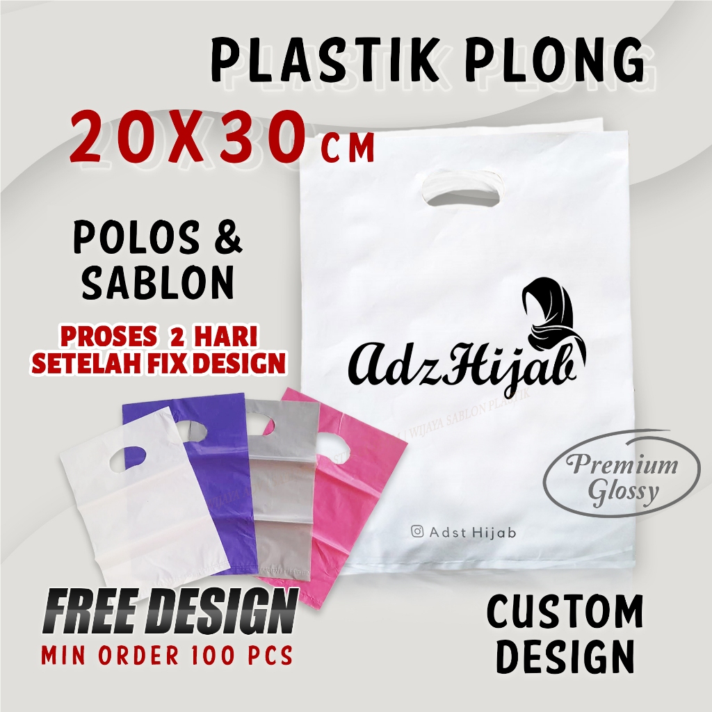 Jual SABLON PLASTIK OLSHOP PLONG HD WARNA 20X30 TEBAL SABLON CUSTOM DAN ...