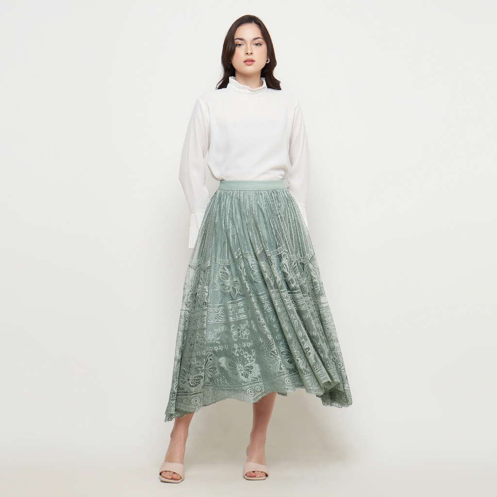 Jual Rok Woven Brokat Dua Motif Kupu-Kupu & Bunga-Bunga - Koleksi Rok ...