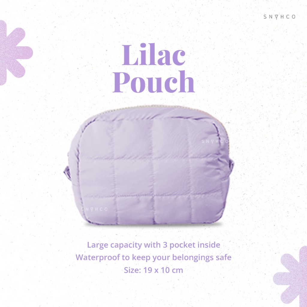 Jual Puffy Pouch Waterproof Makeup Skincare Cosmetic Pouch / Aesthetic Travel Pouch Cable Pouch ...