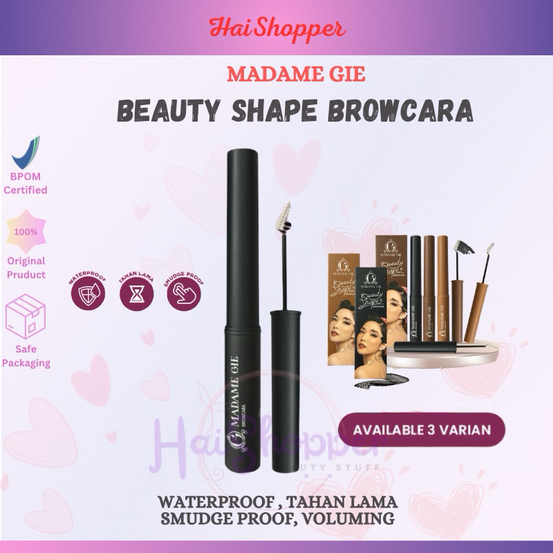 Jual MADAME GIE Beauty Shape Browcara | Waterproof MakeUp Maskara Alis ...