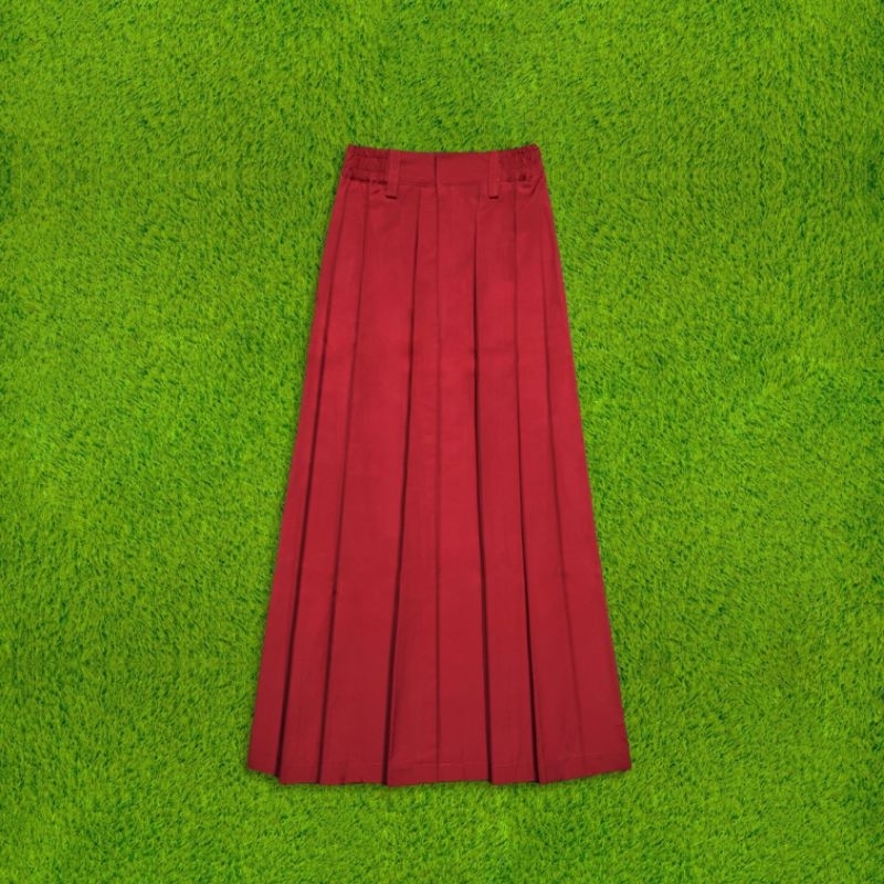 Jual Rok Panjang Sekolah SD Perempuan Seragam Sekolah SD MI Rok Panjang Rempel Lipit Merah ...