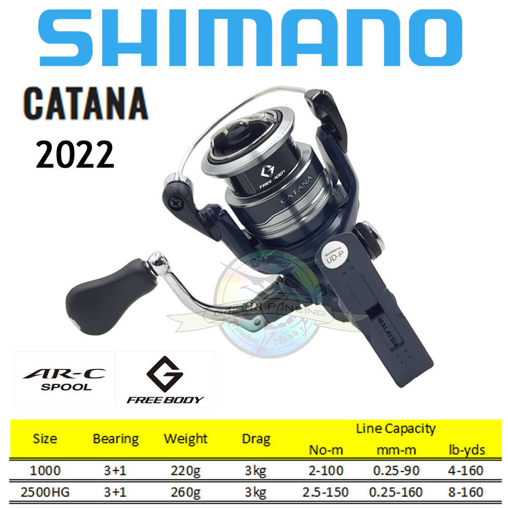 Jual Reel Pancing Shimano Catana 1000 2500HG FE Tahun Rilis 2022 Terbaru | Shopee Indonesia