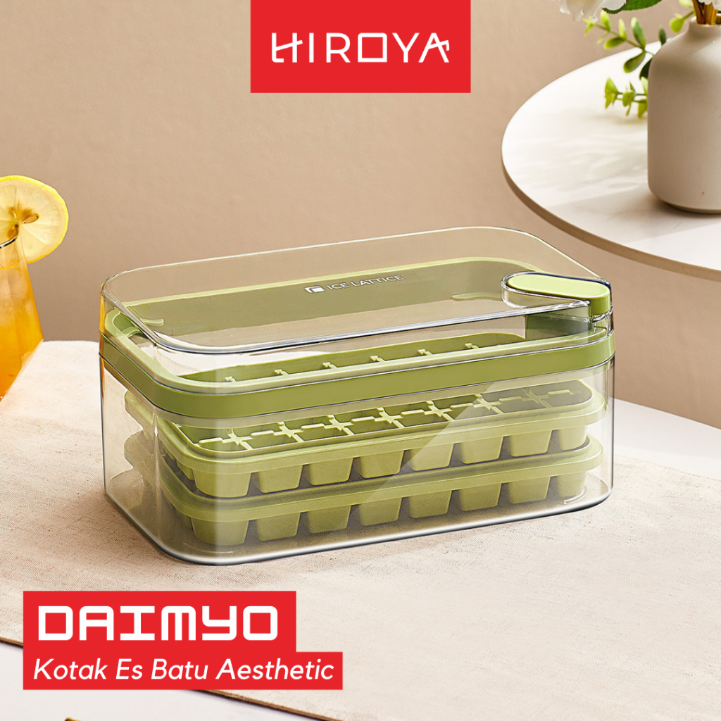 Jual 【HIROYA】DAIMYO Cetakan Ice Cube Estetik Wadah Otomatis Ice Tray ...