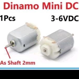 Jual Motor DC Mini 3-6V Dinamo Tamiya Mainan 5V Shaft As 2mm (As Kecil ...