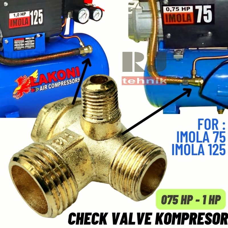 Jual Nepel Check Valve Kompresor Angin Compressor 3/4HP - 1HP Lakoni ...