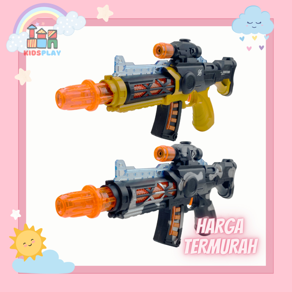 Jual Mainan Pistol Tembak Dilengkapi Suara Dan Lampu Tembakan Mainan ...