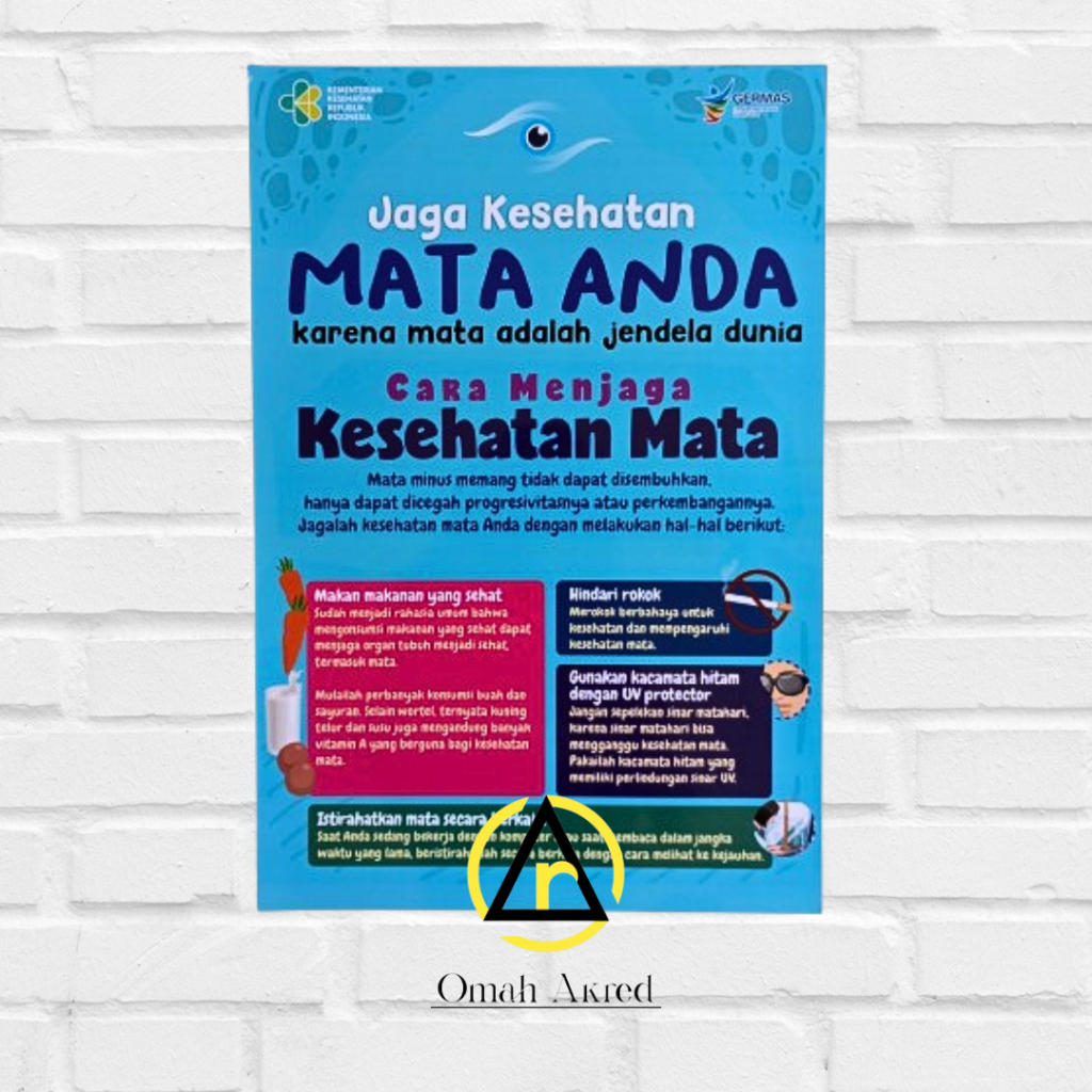 Jual Poster Jaga Kesehatan Mata Anda - Cara Menjaga Kesehatan Mata ...