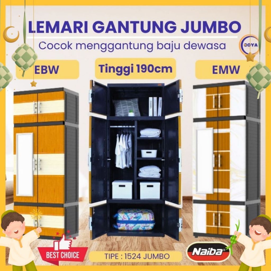 Jual LEMARI GANTUNG BAJU PLASTIK 190CM KUAT DAN KOKOH MOTIF MINIMALIS ...