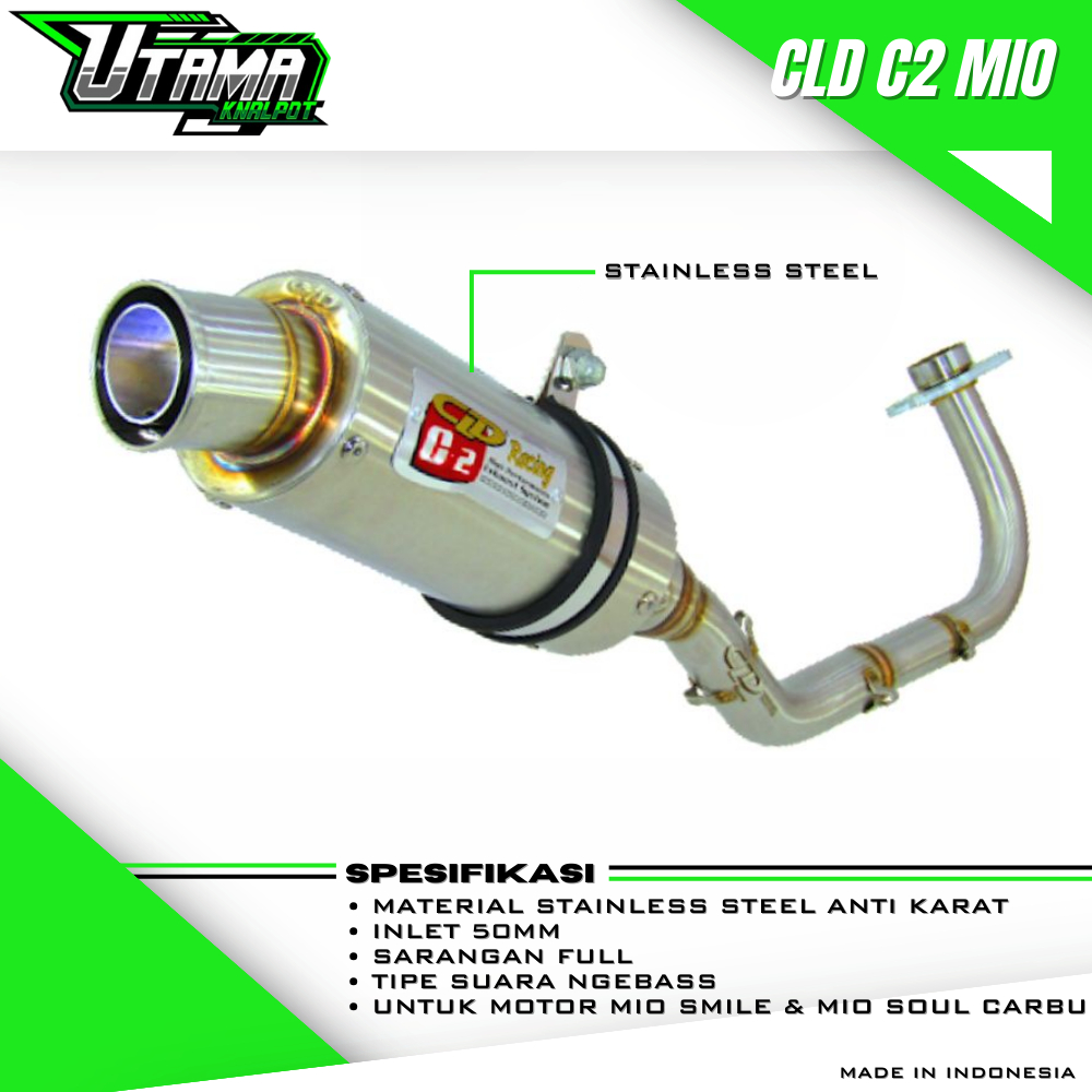 Jual CLD Racing C2 BULAT series MIO SMILE & MIO SOUL CARBU Knalpot ...