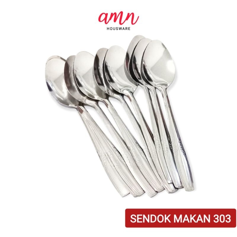 Jual Sendok Makan Stainlees Steel Sendok Makan HS 12pcs | Shopee Indonesia