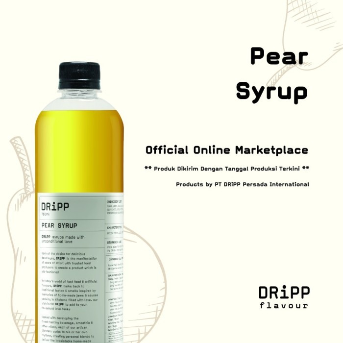 Jual DRiPP Pear Flavour Syrup (Sirup Rasa Pir) | Shopee Indonesia