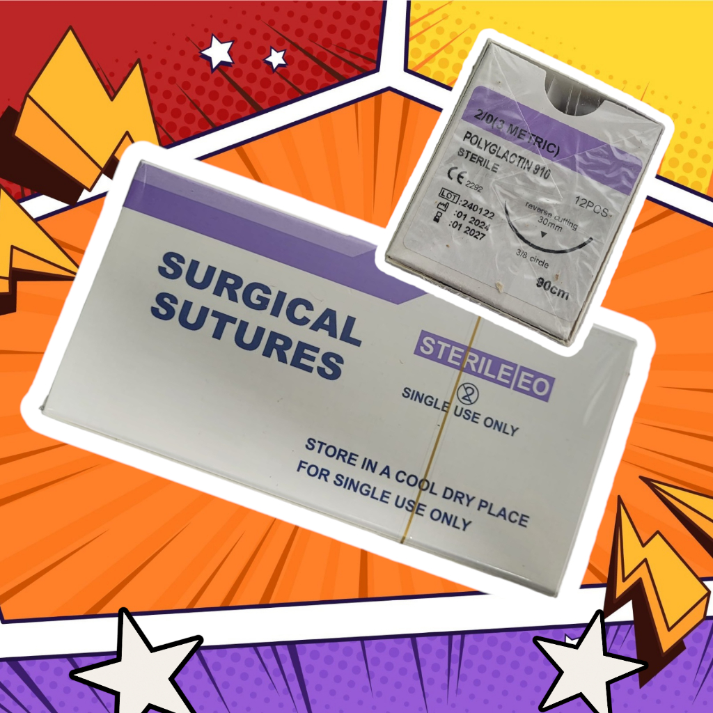 Jual Benang Jahit Oprasi Poliglaktin 910 / Surgical Suture Polyglactin ...