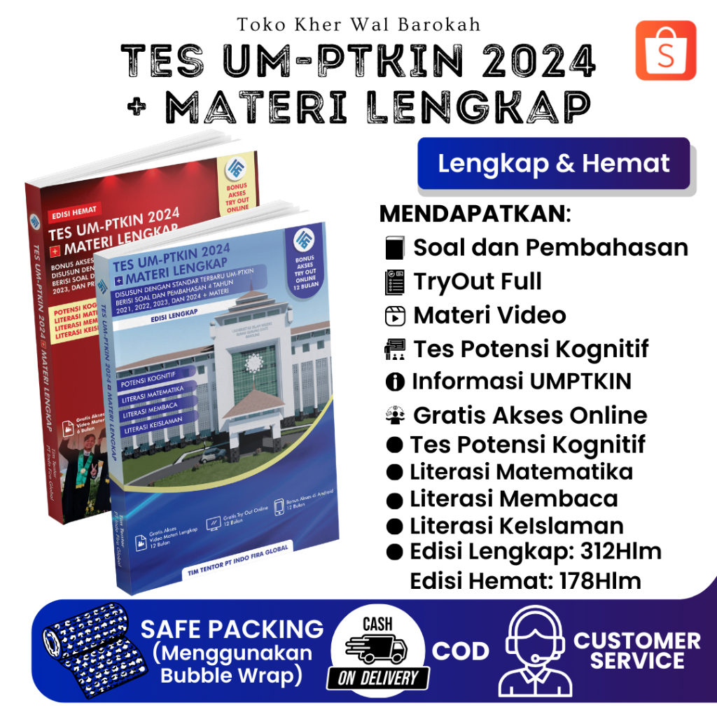 Jual New Arrival! Buku TES UM-PTKIN 2024 + MATERI LENGKAP (Edisi ...