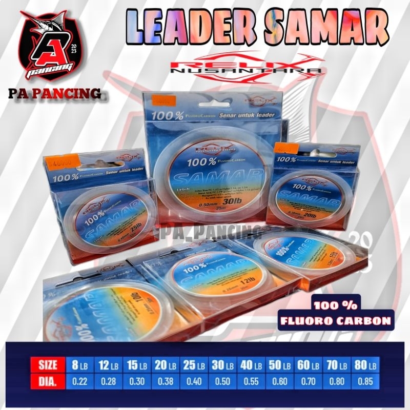 Jual SENAR LEADER SAMAR RELIX NUSANTARA / 10LB 12LB 15LB 20LB 25LB 30LB ...