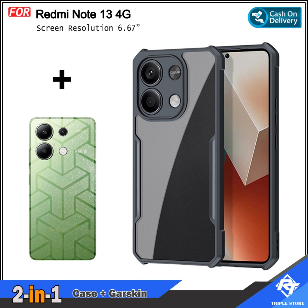 Jual Paket 2in1 Case Garskin Xiaomi Redmi Note 13 4G 5G Note 13 Pro 4G ...