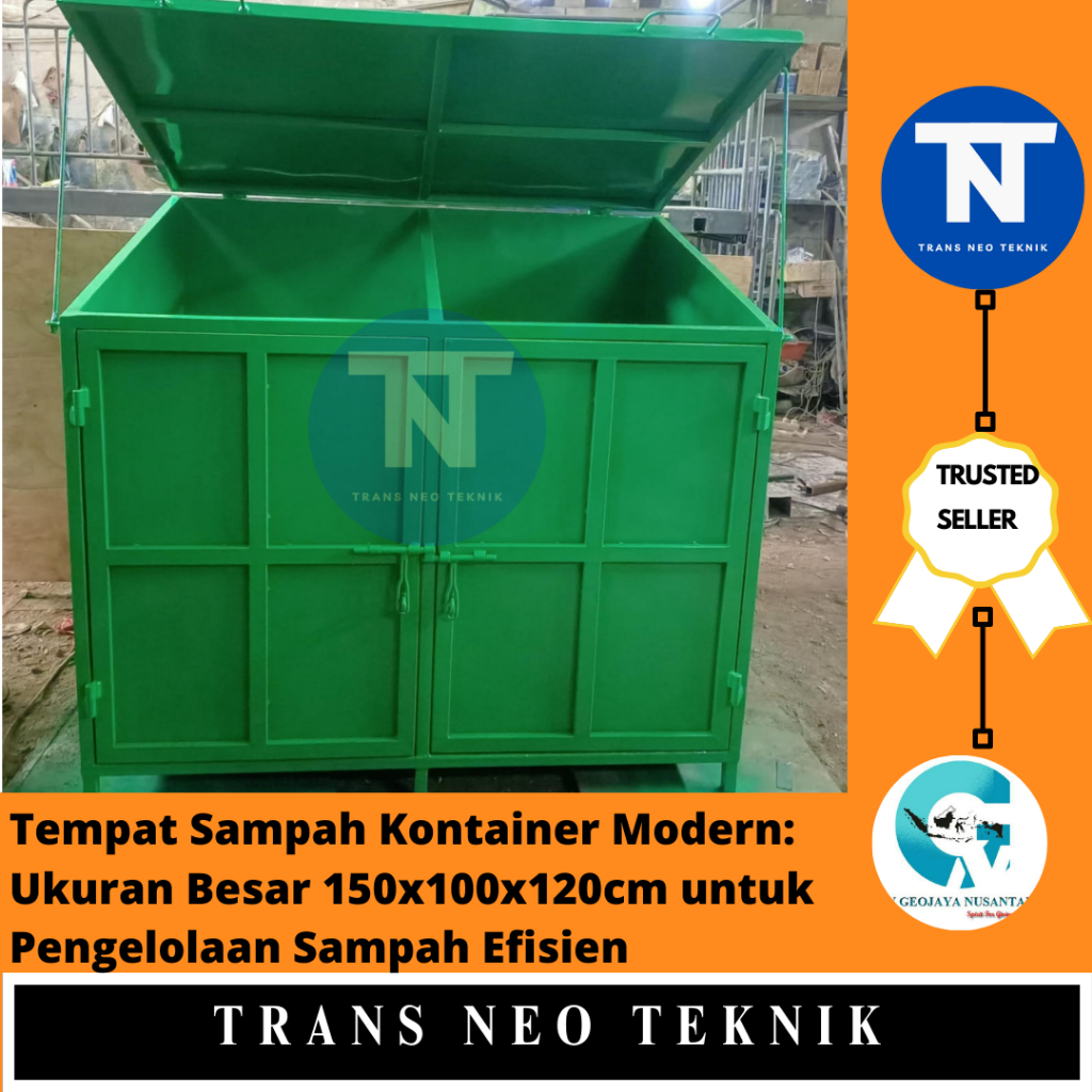 Jual Tempat Sampah Kontainer Modern: Ukuran Besar 150x100x120cm untuk ...
