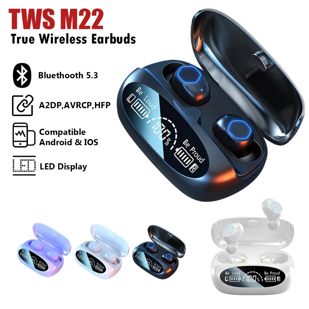 Jual NSC- Tws M22 Headset Wireless Bluetooth 5.3 Earbuds Stereo Hifi ...