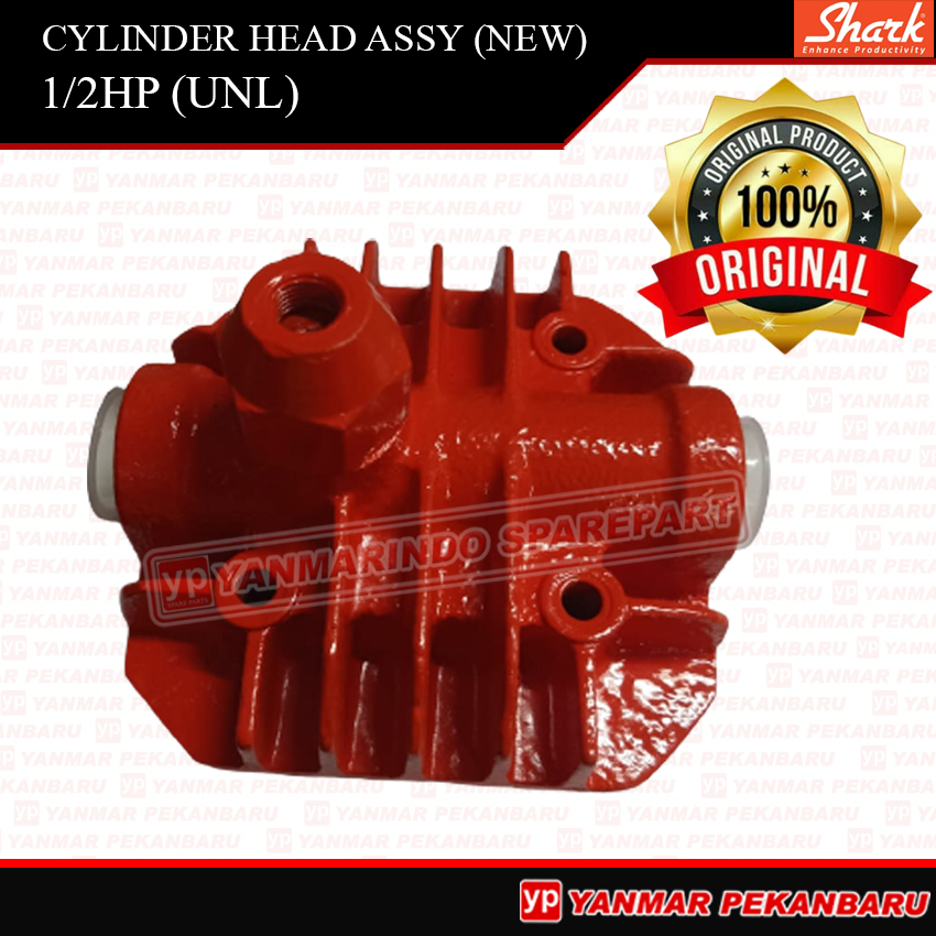 Jual 1 HP - 2 HP CYLINDER HEAD ASSY UNLOADING NEW KOMPRESOR ANGIN SHARK ...