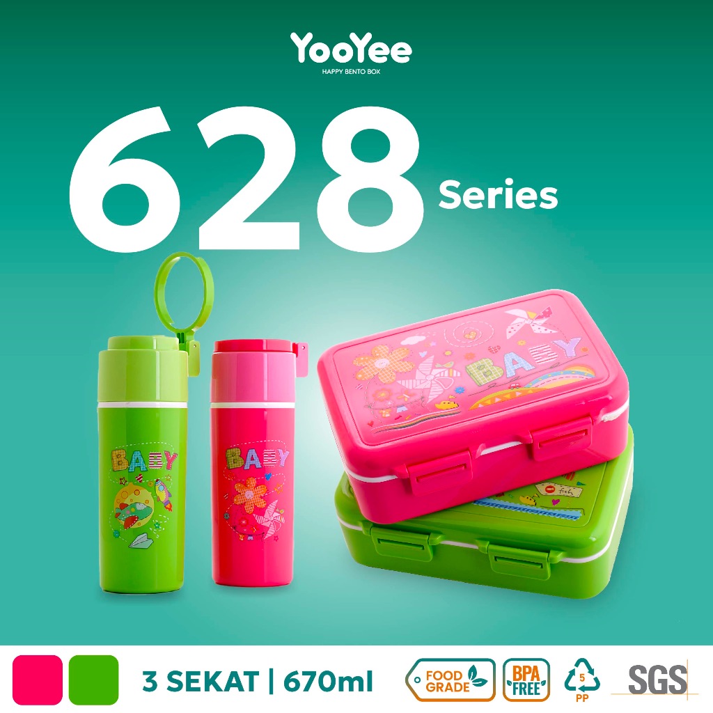 Jual Yooyee 628 Kotak Makan Set dengan Botol dan Tas | Shopee Indonesia