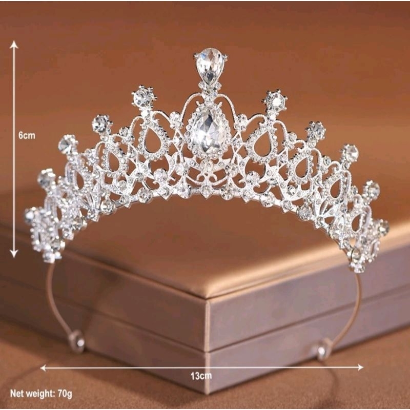 Jual Mahkota Wisuda / Akad Murah - Silver Crown Simple - Wedding Crown ...