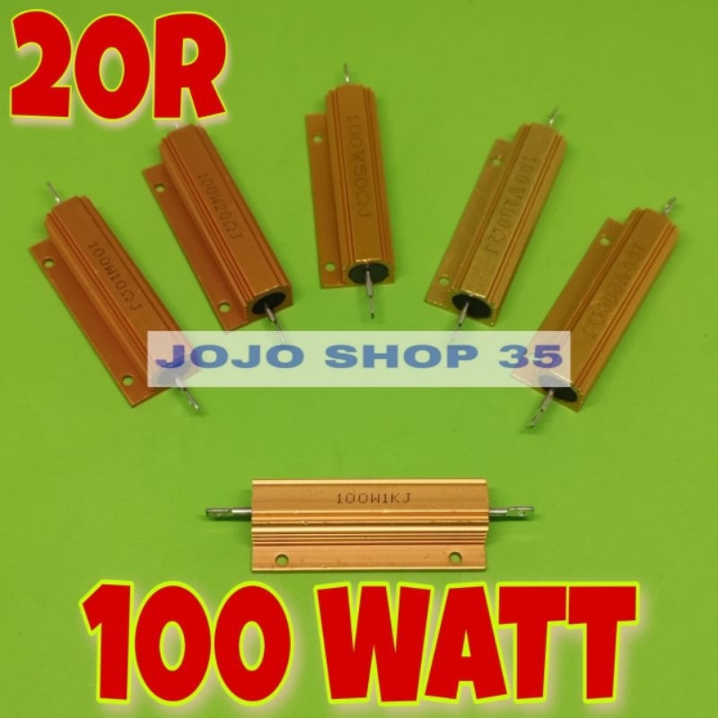 Jual Resistor 100watt 20R 100W resistor 100 Watt 20 OHM 20Ohm ohm ...