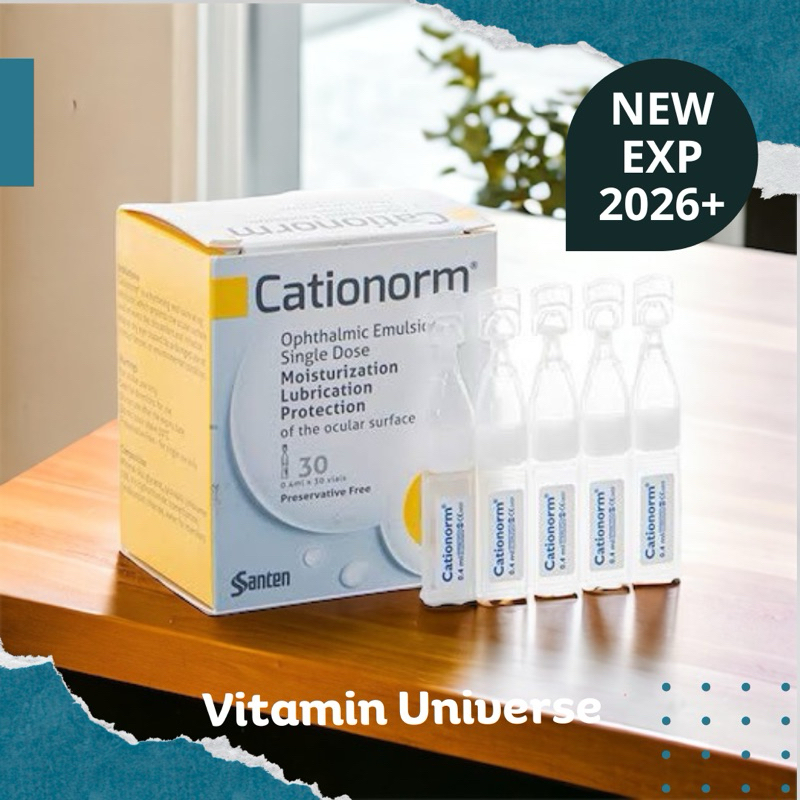 Jual Cationorm Emulsion Eye Drop Single Dose, 0.4Ml EXP 2026+ | Shopee ...