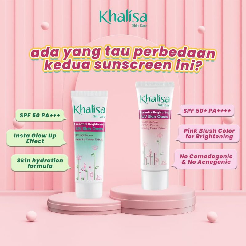 Jual KHALISA Sunscreen Essential Brightening UV Skin Oasis SPF 50 PA ...