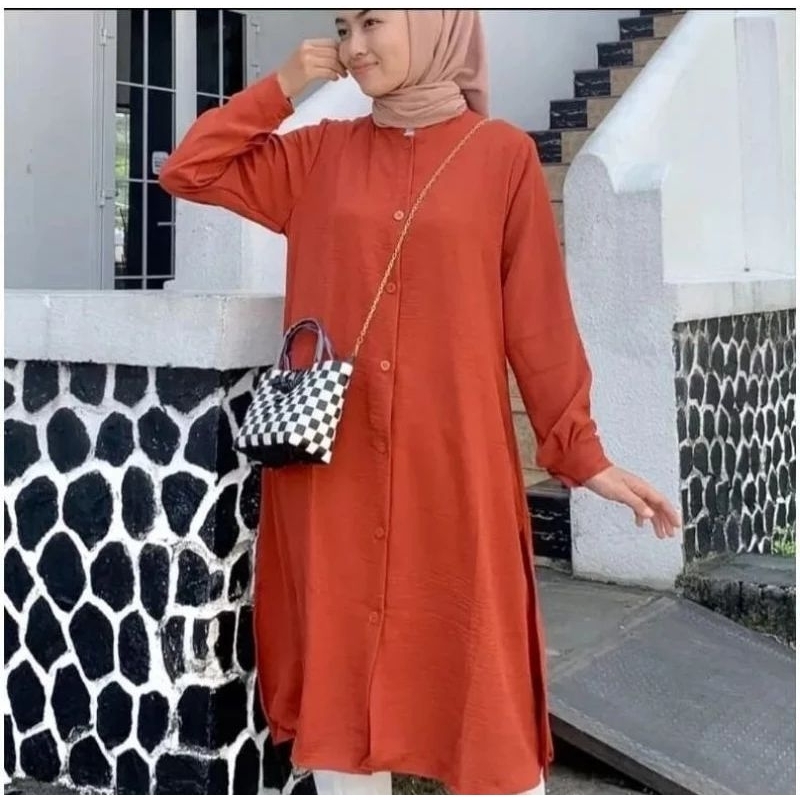 Jual TUNIK PREMIUM CRINCLE AIRFLOW AILEN LONG TUNIK | Shopee Indonesia