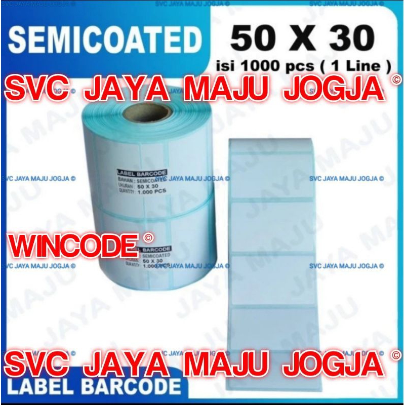 Jual [ WINCODE ] 50 X 30 - 1 LINE SEMICOATED - FACE OUT - ISI 1.000 PCS ...