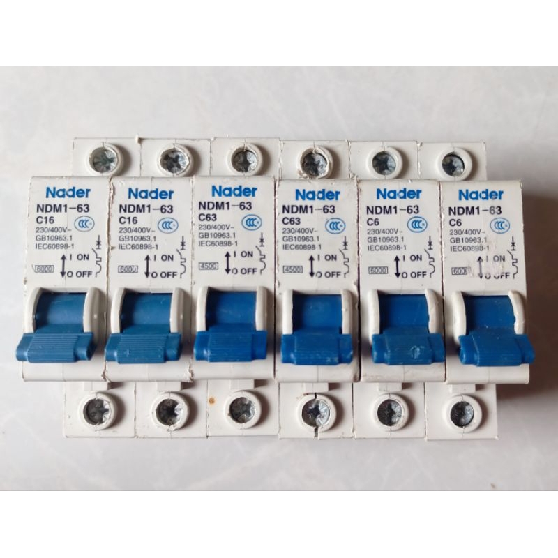 Jual MCB NADER 2A 4A 6A 10A 16A 25A 32A 50A 63A ORIGINAL | Shopee Indonesia