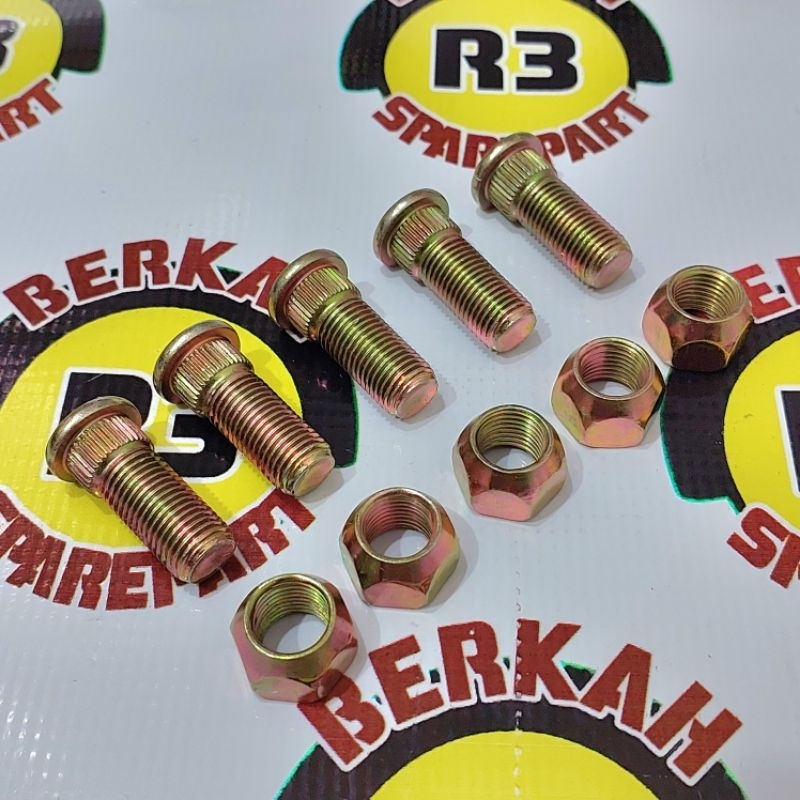 Jual Baut Roda dan mur Kaisar Jialing 14×40 (5 pcs) motor roda tiga ...