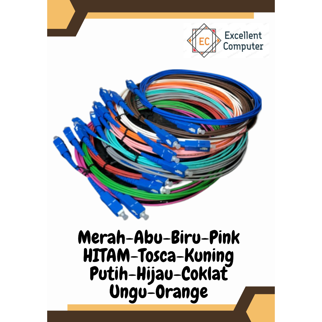 Jual Patchcore / Patchcord FUJITOMO COLOR [ 2 mm - 3 Meter ] | Shopee ...