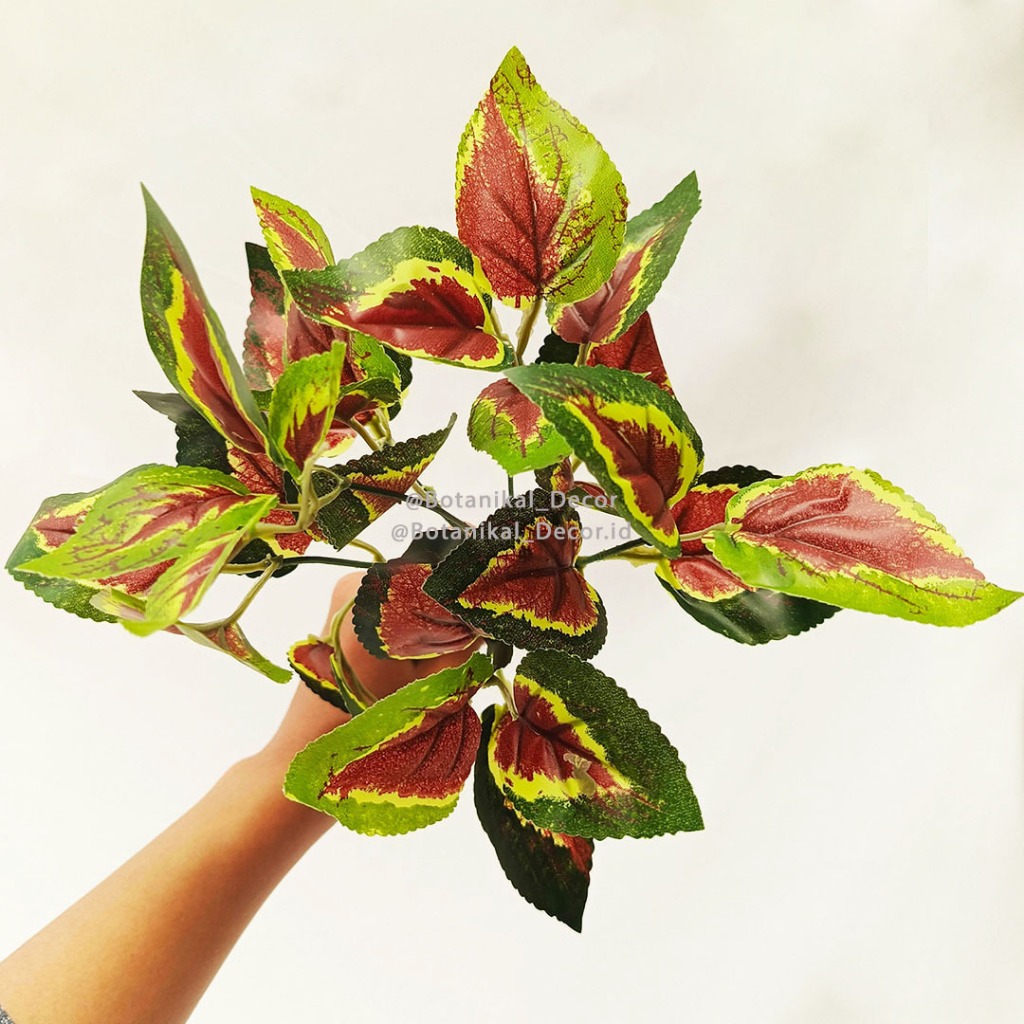 Jual Daun Tanaman Hias Palsu 7Cabang Artificial Leaf Bunga Plastik Daun ...
