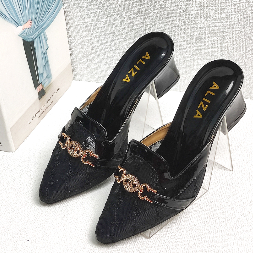 Jual ALIZA SANDAL WANITA HIGH HEELS 5CM MOTIF JALA RAJUT TERBARU 2025 ...