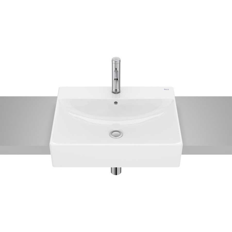 Jual Wastafel Semi-recessed basin with taphole Roca ONA A32768P00C ...