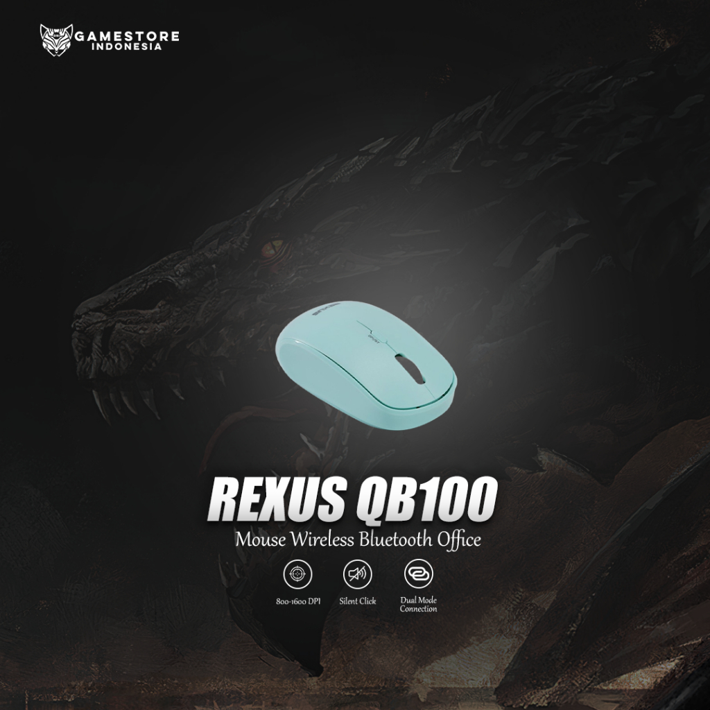 Jual Rexus Mouse Wireless Bluetooth Office QB100 Silent Click 4D ...