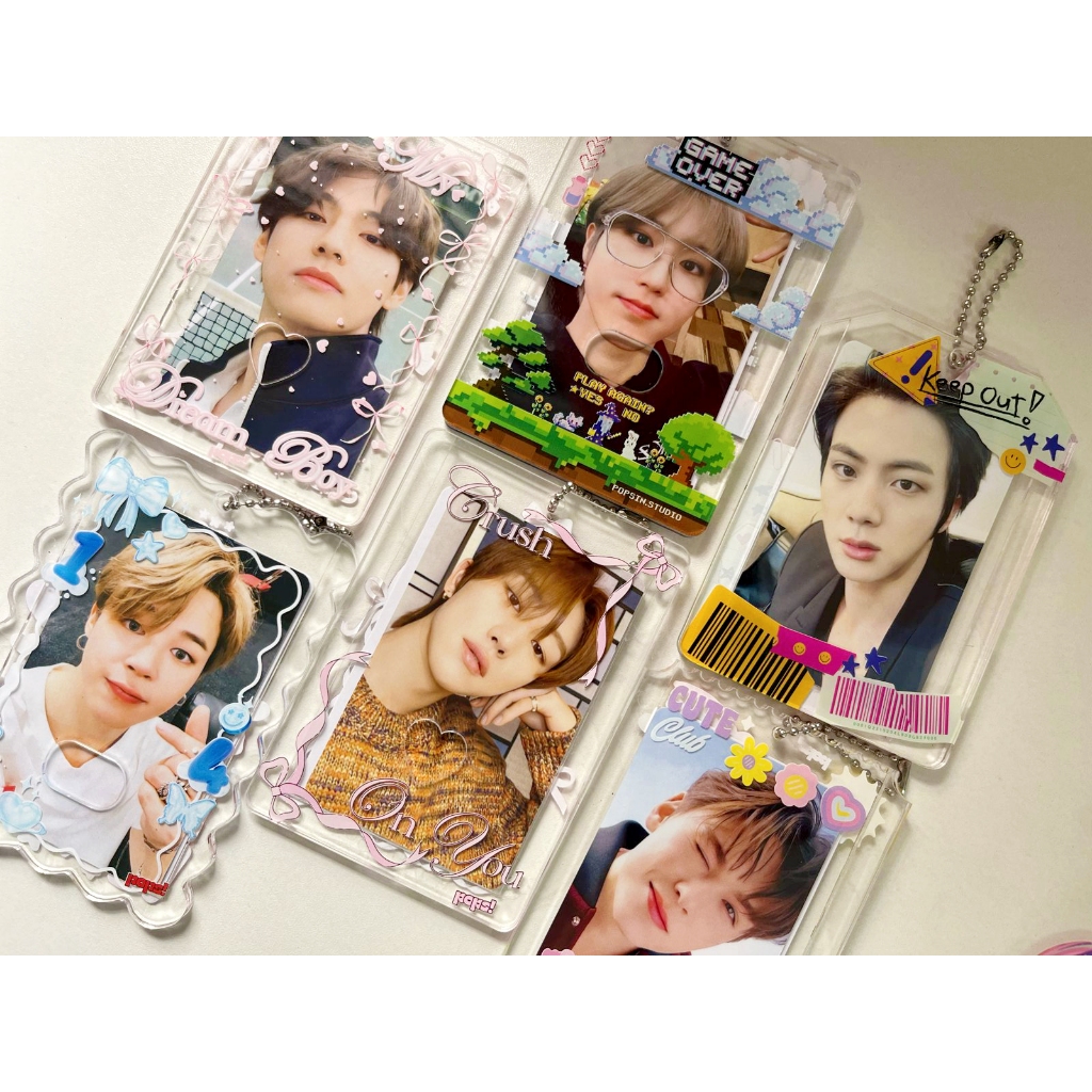 Jual [POPSINSTUDIO] 2 Sides Transparent K-Pop Acrylic Card Holder Cahol ...