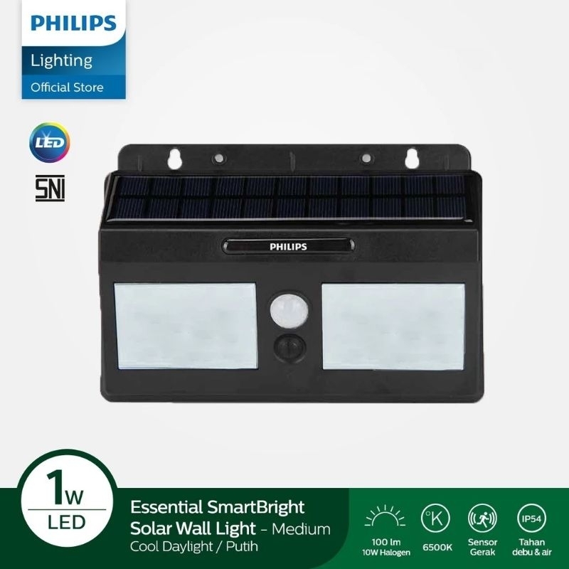 Jual Philips Essential SmartBright Solar Wall Light Medium | Shopee ...