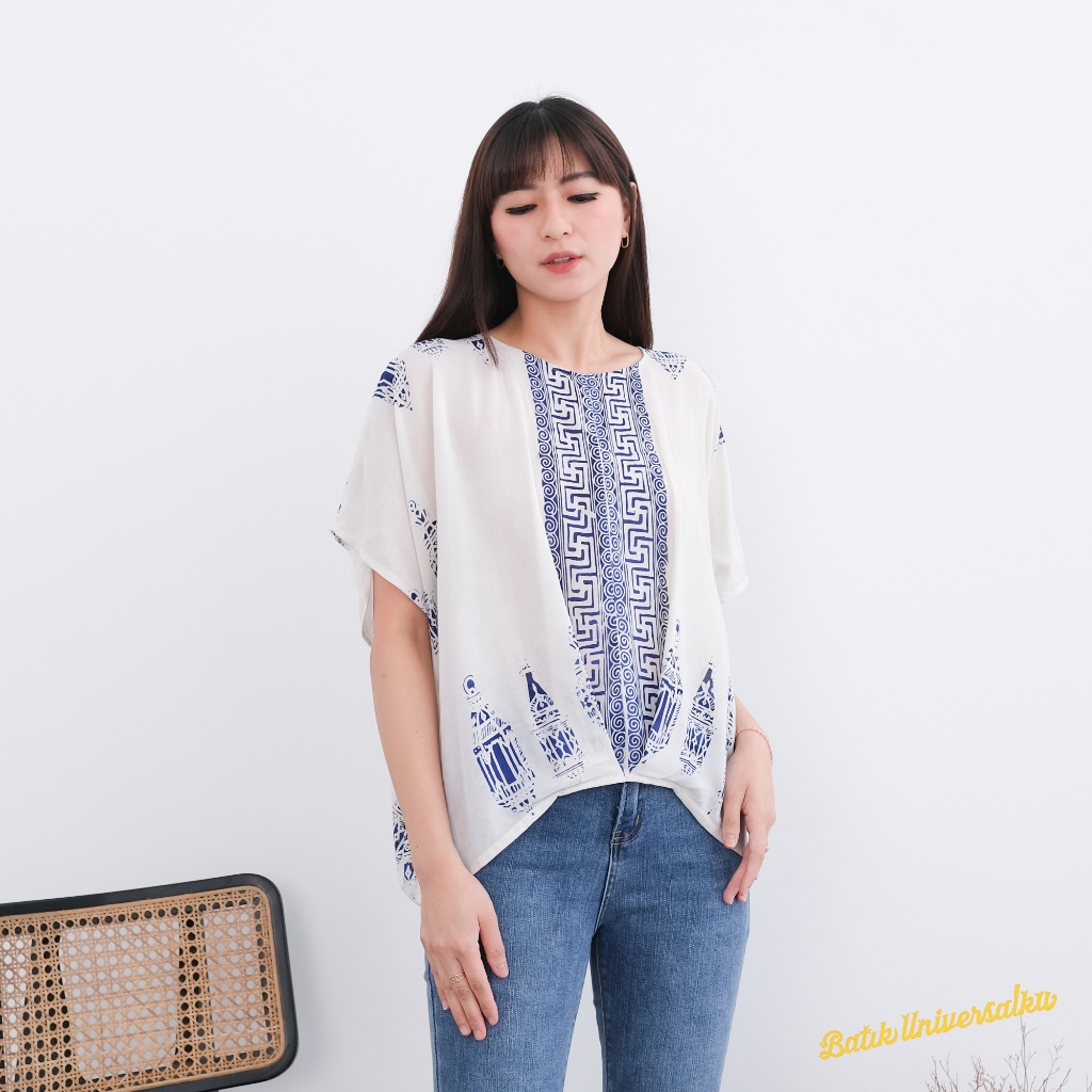 Jual BATIK UNIVERSALKU - Blouse cbt batik top motif Lampion Eid ...