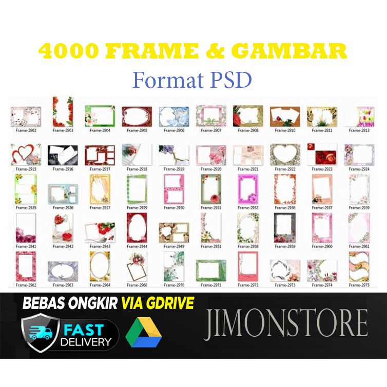 Jual Bundle 4000 Frame Gambar Segala Kategori Format PSD | Shopee Indonesia