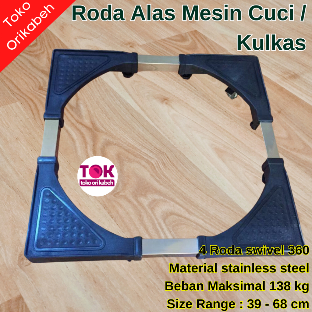 Jual Alas Roda Dudukan Kulkas Mesin Cuci Lemari Es Portable Adjustable ...